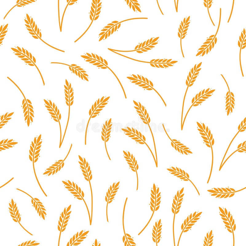 Wheat, Barley, Rice Pattern for Cereal Stock Vector - Illustration of ...
