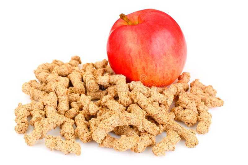 Wheat Bran with Apple Healthy Eating Stock Image - Image of grain, corn ...