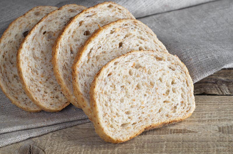 Wheat bread with bran stock image. Image of baked, wheat - 113719931