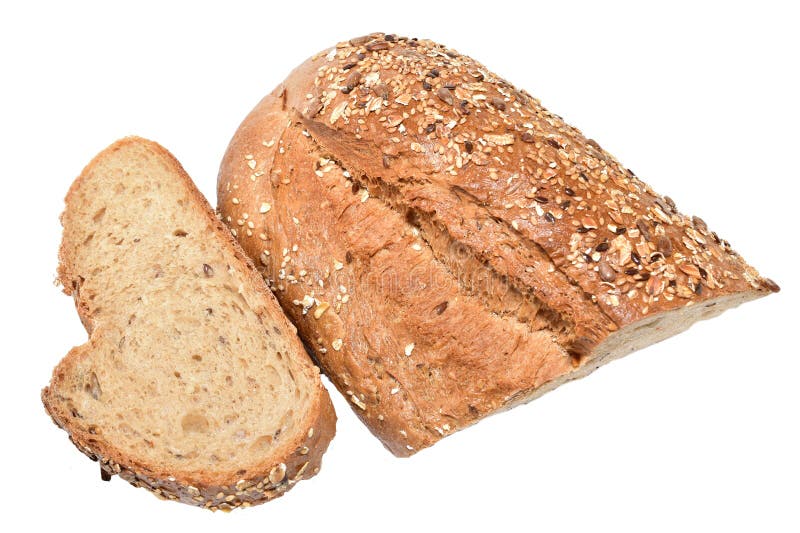 Wheat Bread and a Cut Slice. Stock Image - Image of meal, pastry: 359064465