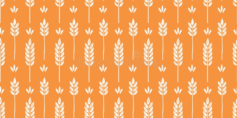 Wheat Brush Texture Seamless Pattern Background. Hand Drawn Crayon ...