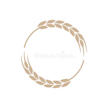 Wheat circle vector frame stock vector. Illustration of blank - 261873079