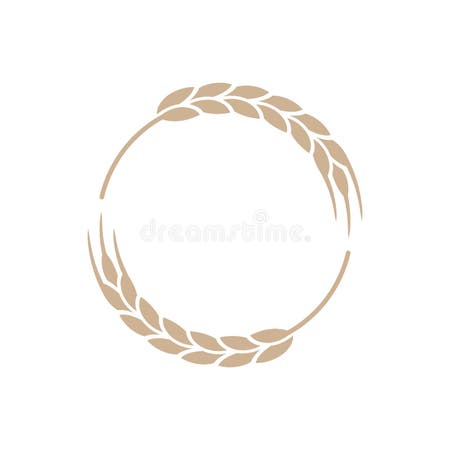 Wheat circle vector frame stock vector. Illustration of blank - 261873079