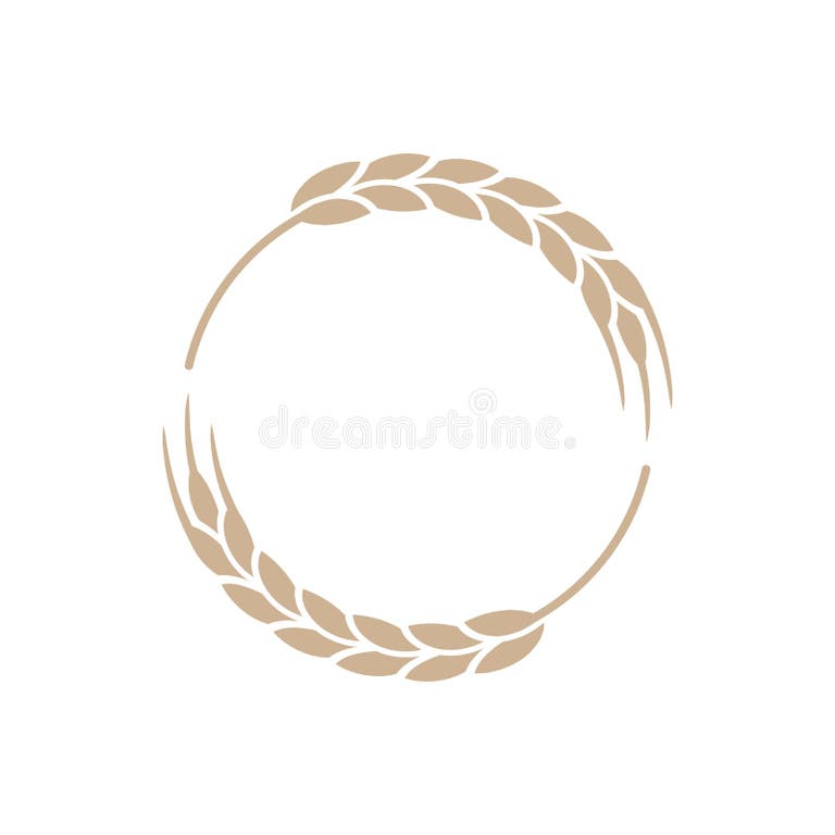 Wheat circle vector frame stock vector. Illustration of blank - 261873079