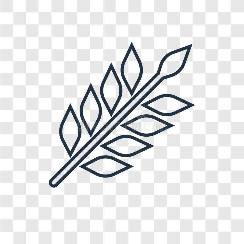 Wheat Concept Vector Linear Icon Isolated on Transparent Background ...