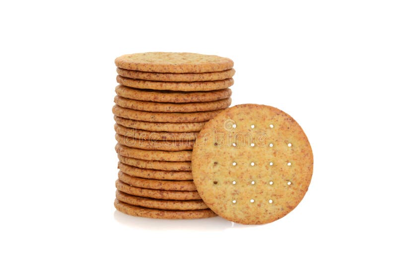 Group of Round Thin Crackers Stock Photo - Image of crackers, brown ...