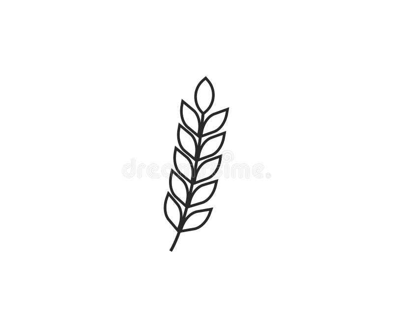 Wheat, Crop, Grain, Agriculture Icon. Vector Illustration, Flat Design ...