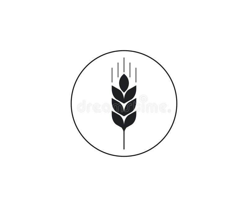 Wheat, Crop, Grain, Agriculture Icon. Vector Illustration, Flat Design ...