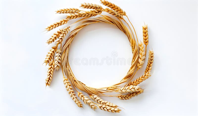 Wheat Ears on a White Background Stock Image - Image of crop, ripe ...