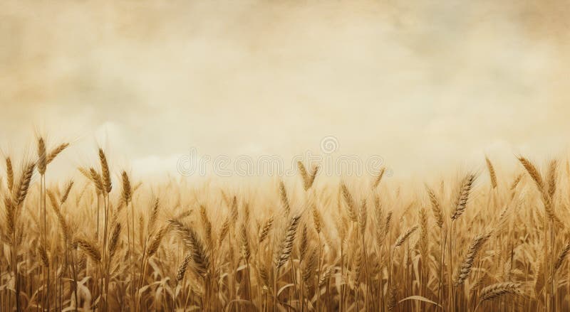Wheat Field Border Design. Generative Ai Stock Illustration ...