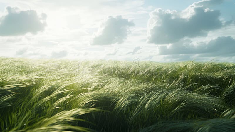 Wheat Field Breeze, Realistic, Cinematic Light, Sharp Focus. Stock ...