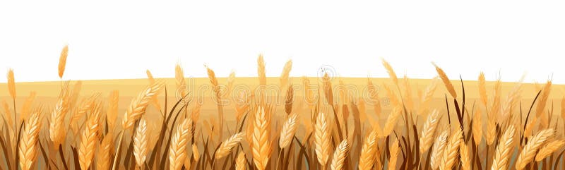 Wheat Field Vector Simple 3d Smooth Cut and Paste Isolated Illustration ...