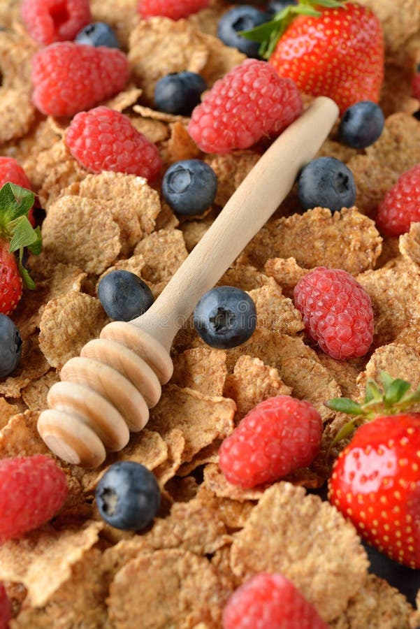 Wheat Flakes with Fresh Berries Stock Photo - Image of gastronomy ...