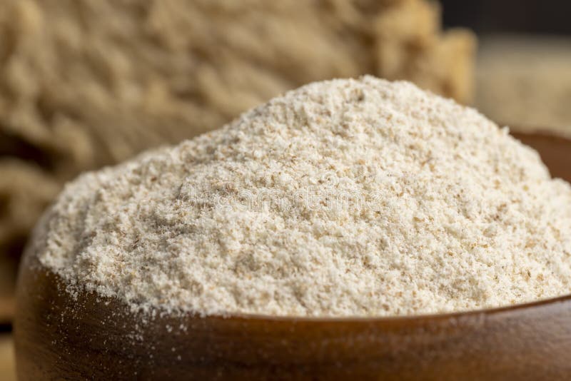 Wheat Flour with Bran for Cooking Bread Stock Image - Image of meal ...