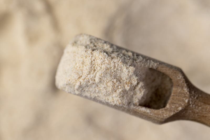 Wheat Flour with Bran, Fresh Wheat Flour Close-up, Flour for Making ...