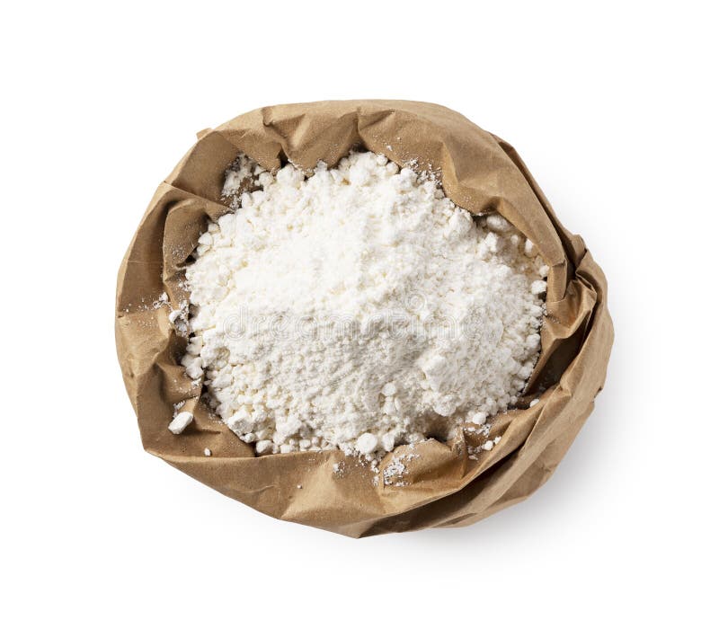 Wheat Flour on a White Background Stock Photo - Image of bowl, closeup ...