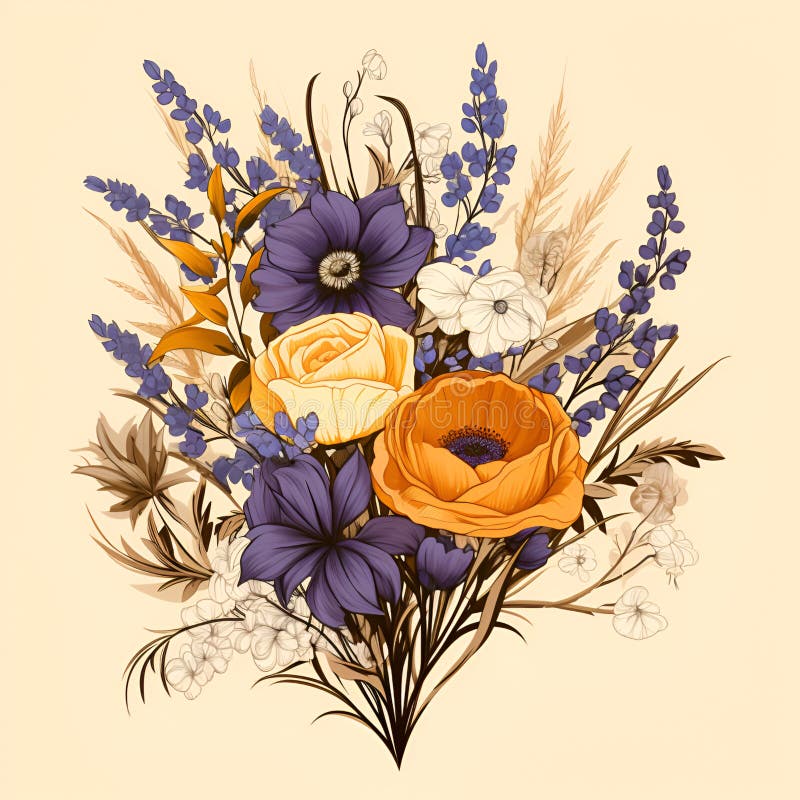 Wheat Flower Illustration, Generative Ai Stock Image - Image of crop ...