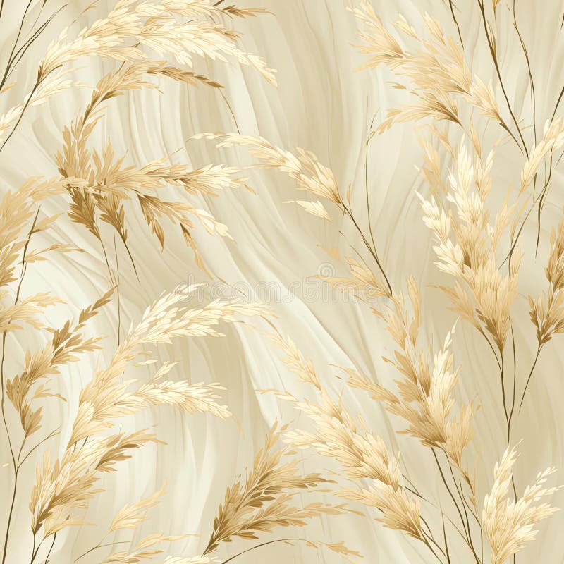Wheat Flower Wallpaper with Flowing Textures and Detailed Compositions ...