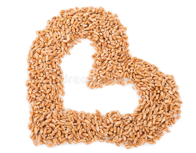 Wheat in the Form of a Heart Stock Image - Image of background, grain ...
