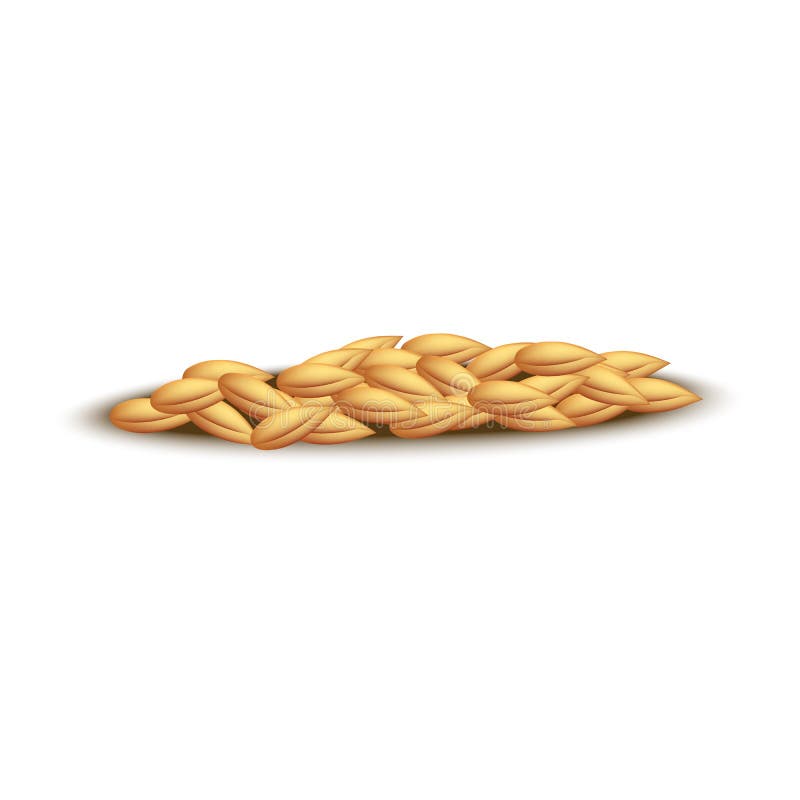 Wheat Grain Icon, Realistic Style Stock Vector - Illustration of gold ...