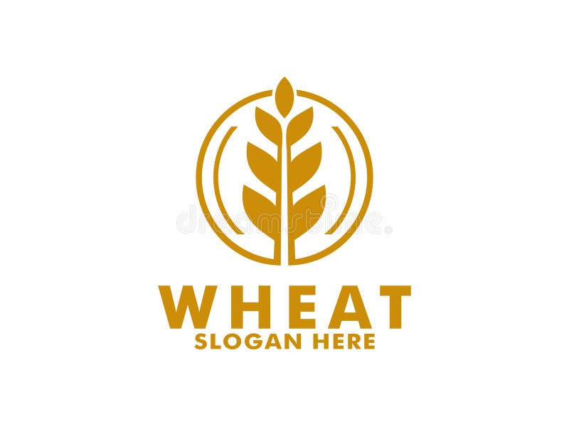 Wheat Vector, Agriculture Logo Icon on White Background Stock Vector ...