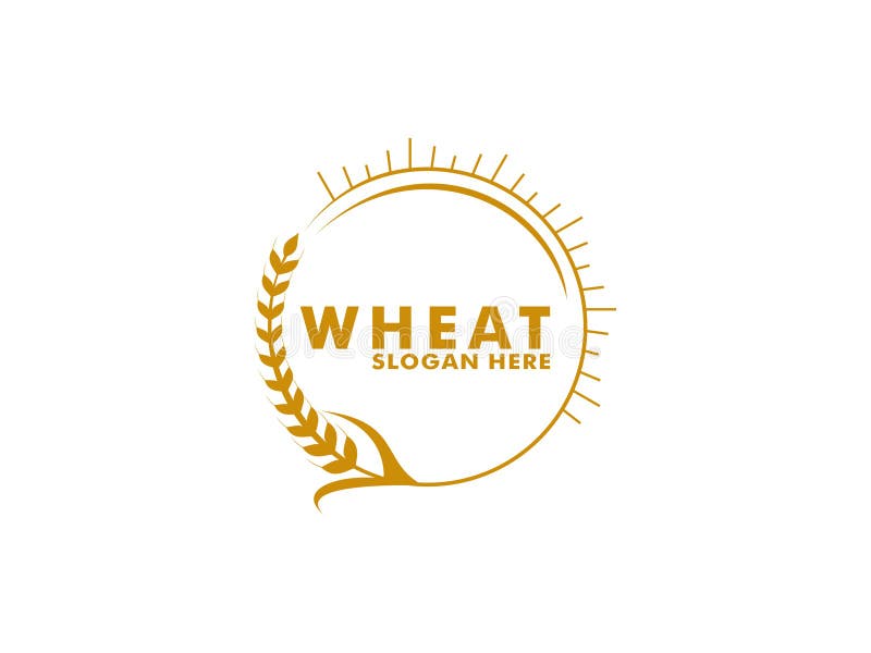 Wheat Vector, Agriculture Logo Icon on White Background Stock Vector ...