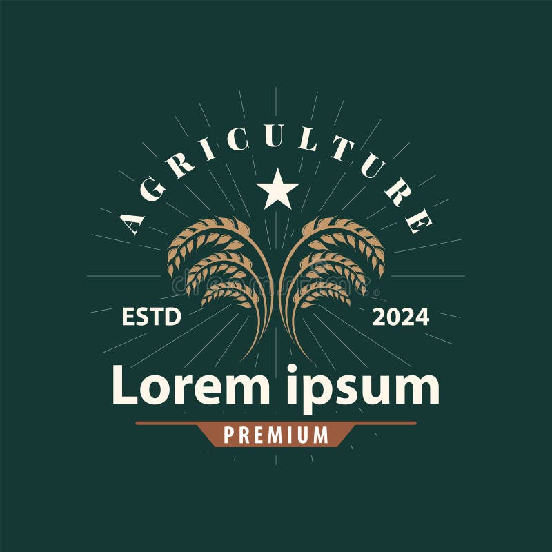 Rice Grass Logo Design Vector Stock Illustrations – 1,168 Rice Grass ...