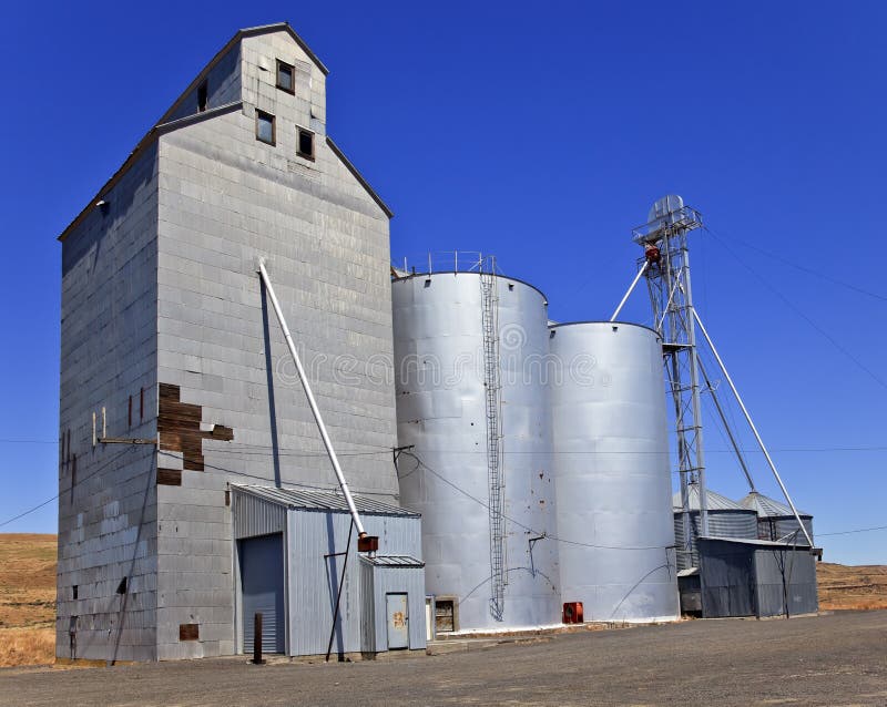 Wheat Granary Storage Palouse Washington State Royalty Free Stock ...