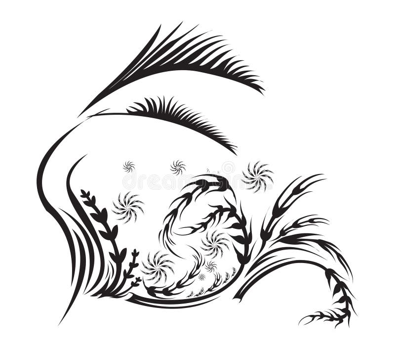 Wheat and grass stock vector. Illustration of abstract - 10696701