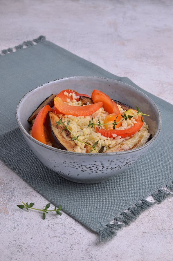 Wheat Groats with Slices of Fried Stock Image - Image of pilaf, salad ...