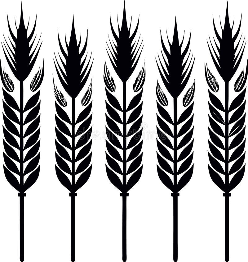 Wheat Icon Emblem Oats Cereals Symbol Stock Vector - Illustration of ...