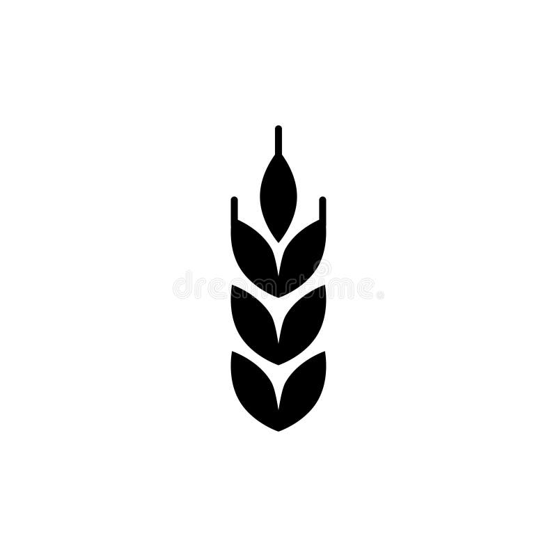 Wheat Icon Flat Vector Template Design Trendy Stock Vector ...