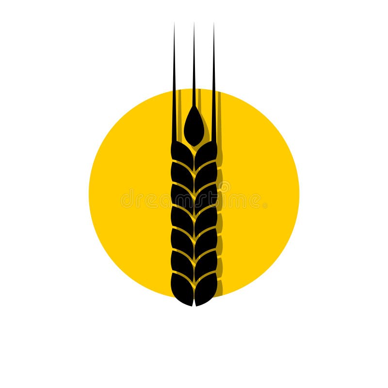 Simple Wheat Icon Logo Design Element Stock Vector - Illustration of ...