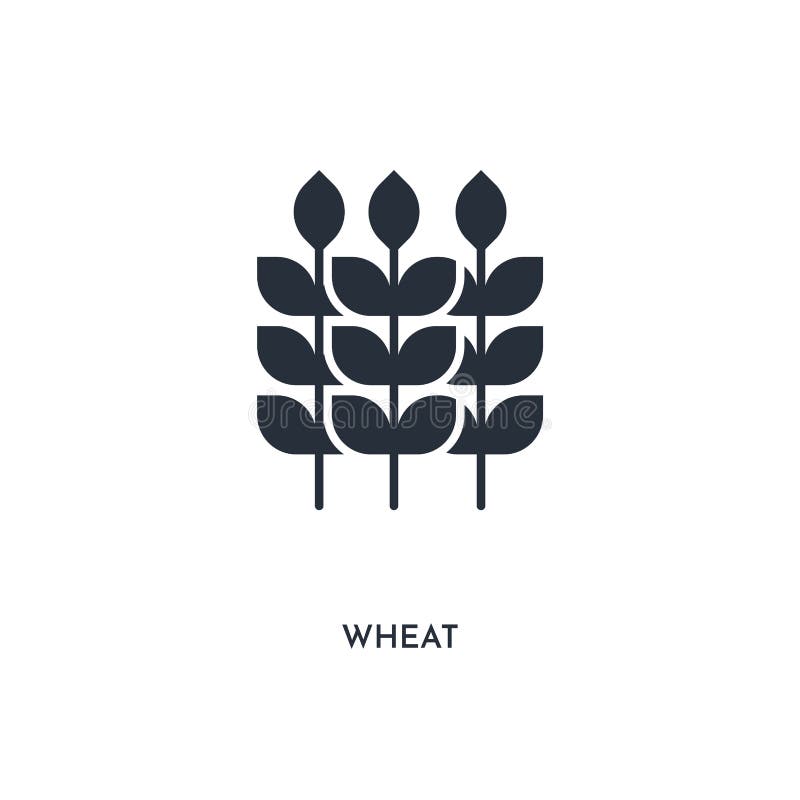 Wheat Icon. Simple Element Illustration. Isolated Trendy Filled Wheat ...