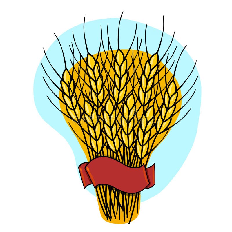 Sheaf of Wheat Bundle Illustration Stock Illustration - Illustration of ...