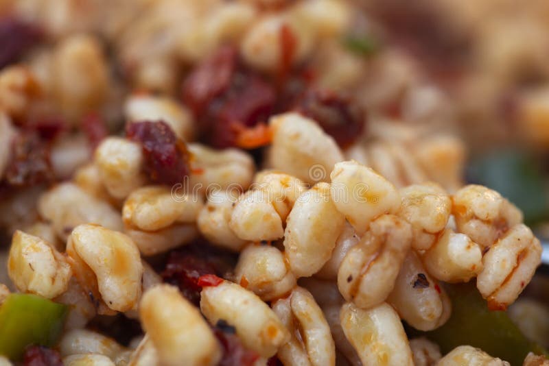 Wheat kernel salad stock photo. Image of bowl, natural - 215630180