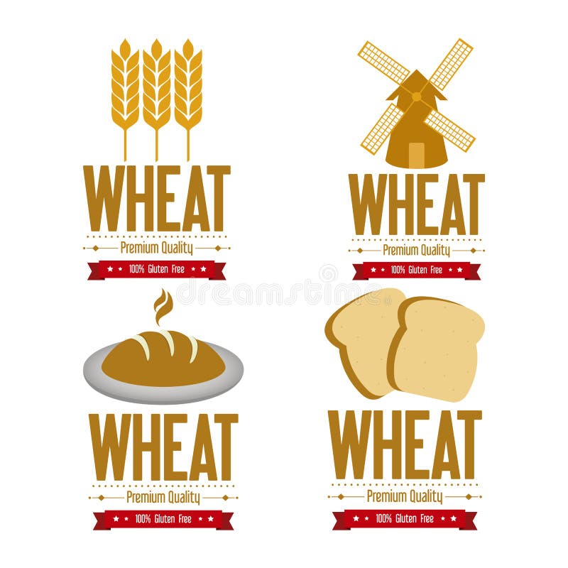 Wheat Labels stock vector. Illustration of nature, cereals - 62553175