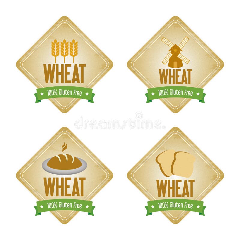 Wheat Labels stock vector. Illustration of isolated, grain - 62553369