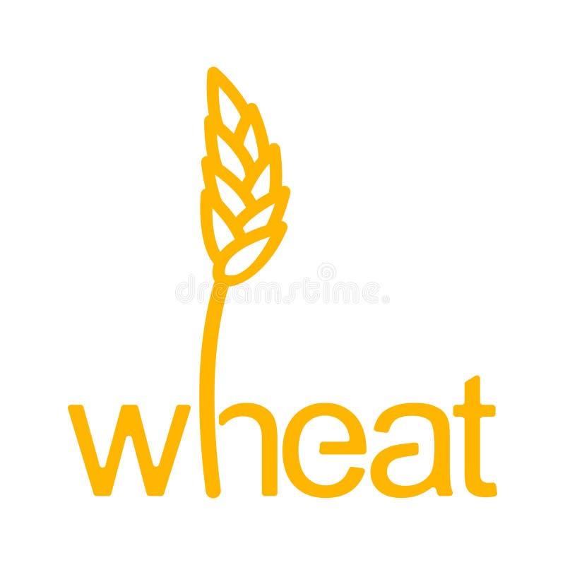 Wheat Lettering. Ear of Rye and Letters Stock Vector - Illustration of ...