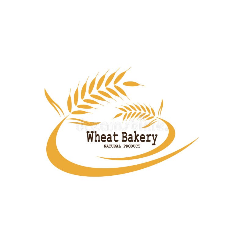 Wheat Logo Vector Icon Illustration Stock Illustration - Illustration ...