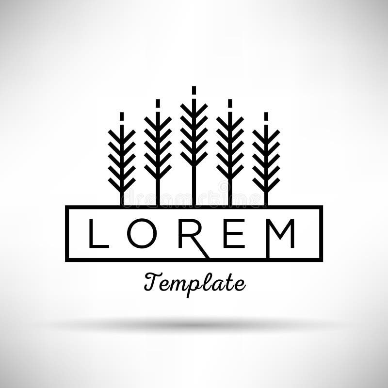 Wheat Minimal Sign Vector Design Stock Vector - Illustration of symbol ...