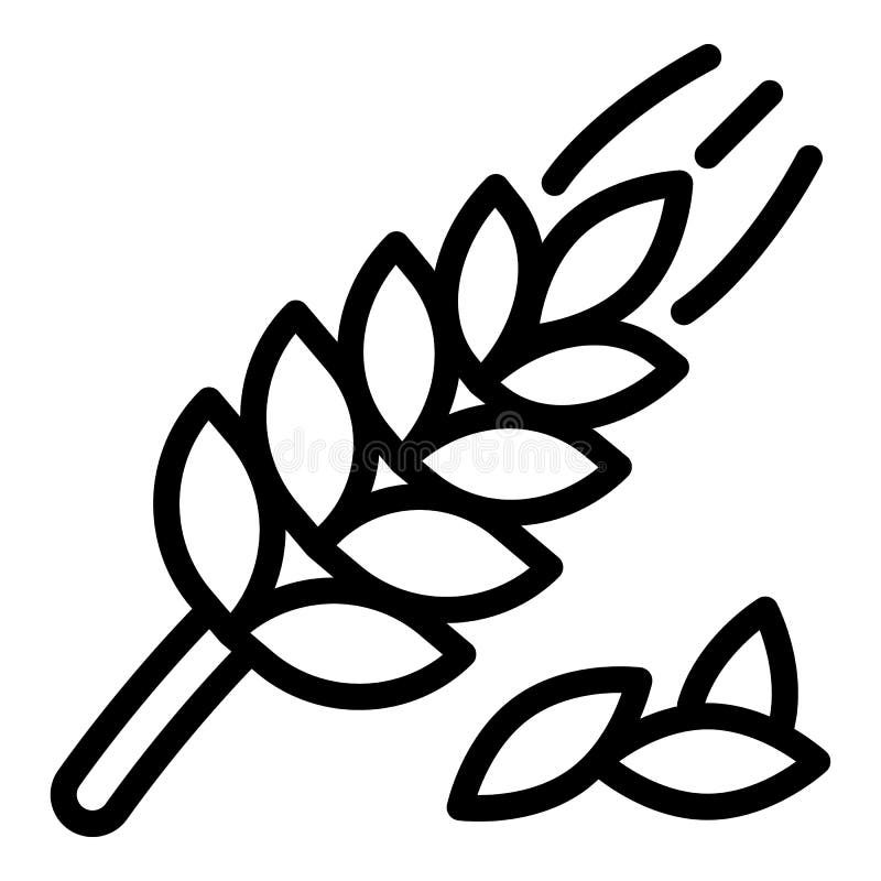 Wheat Plant Icon, Outline Style Stock Vector - Illustration of grow ...