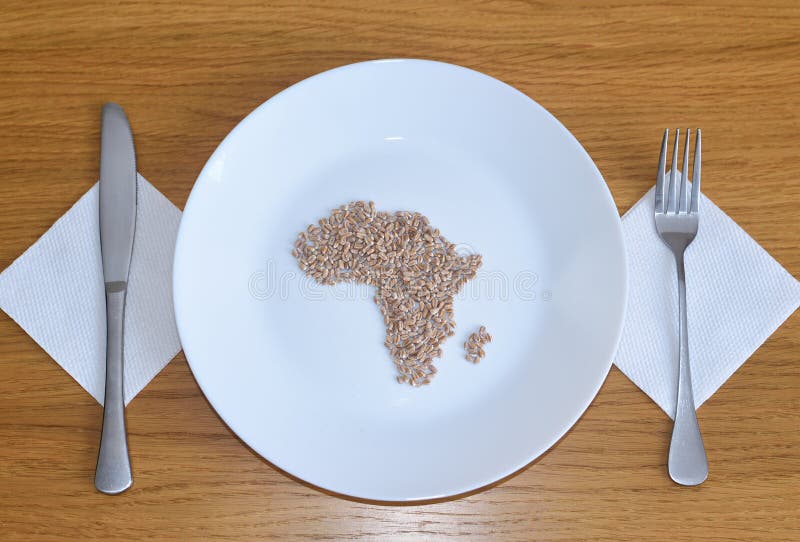 The Wheat on the Plate is Laid Out in the Form of a Map of South ...