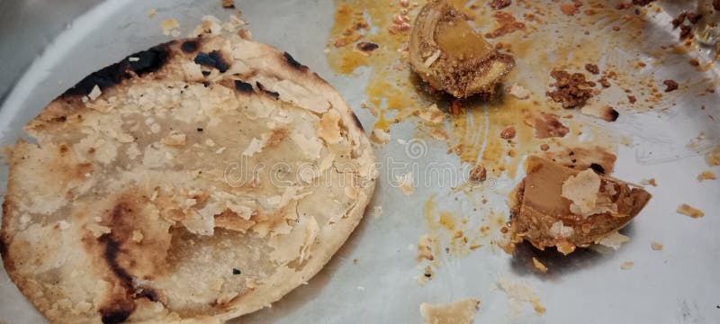 Wheat Roti with Pickle for Breakfast, Dinner. Stock Photo - Image of ...