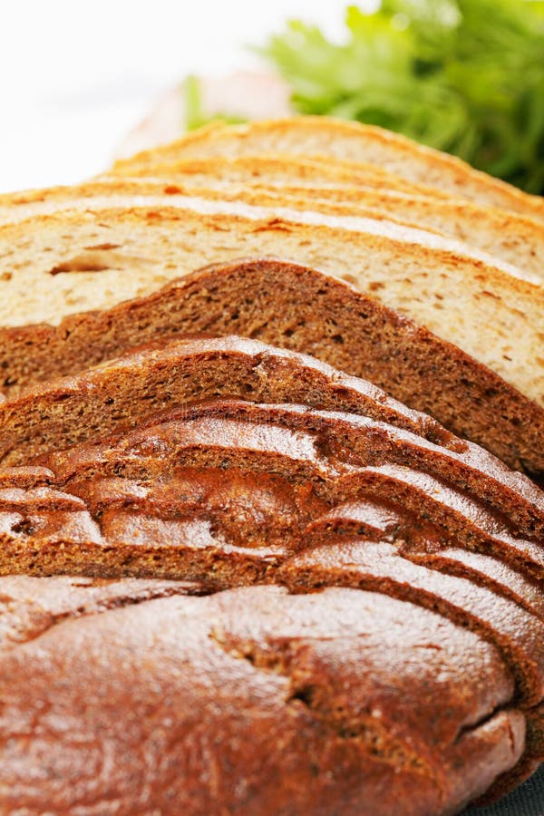 Wheat and rye bread stock photo. Image of focus, greens - 17824870