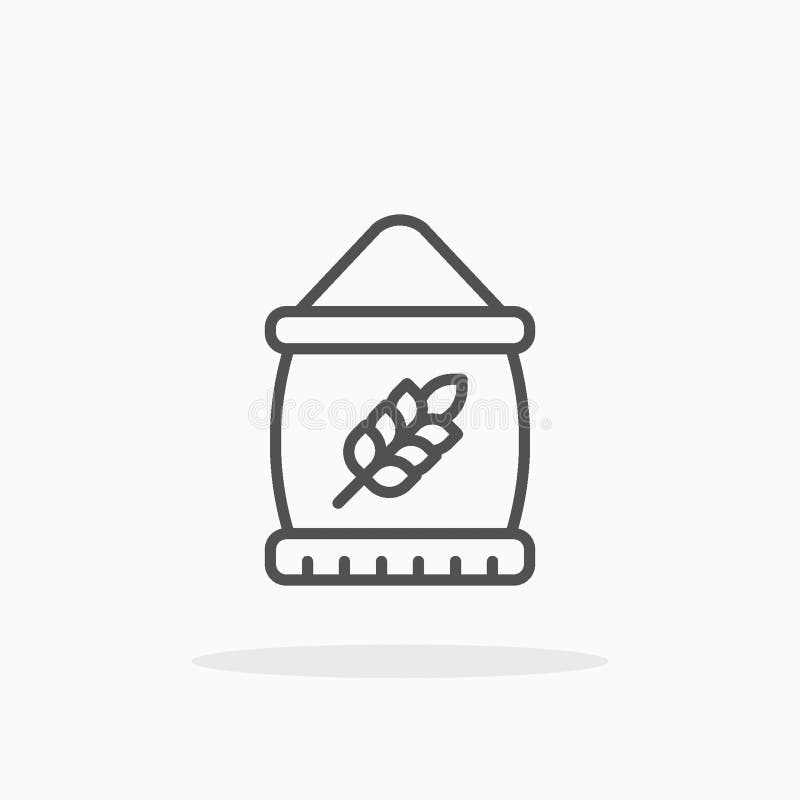 Wheat Sack Icon. Outline Style Stock Vector - Illustration of grain ...