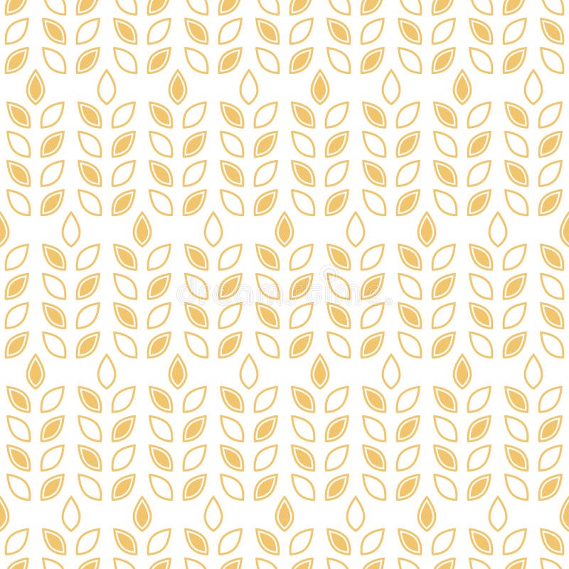 Wheat Seamless Pattern. Repeating Grain Wheats on White Background ...