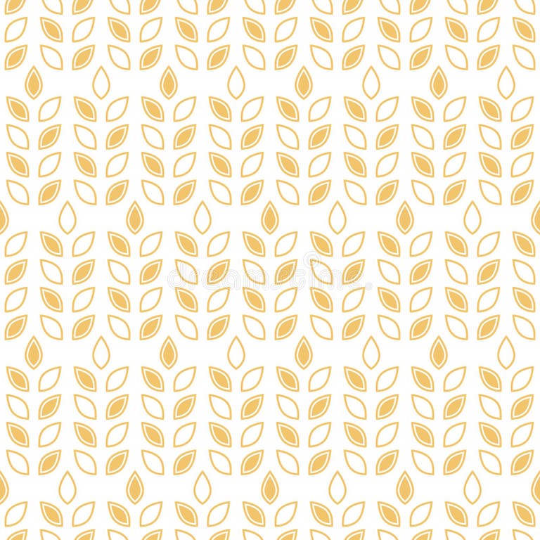 Wheat Seamless Pattern. Repeating Grain Wheats on White Background ...