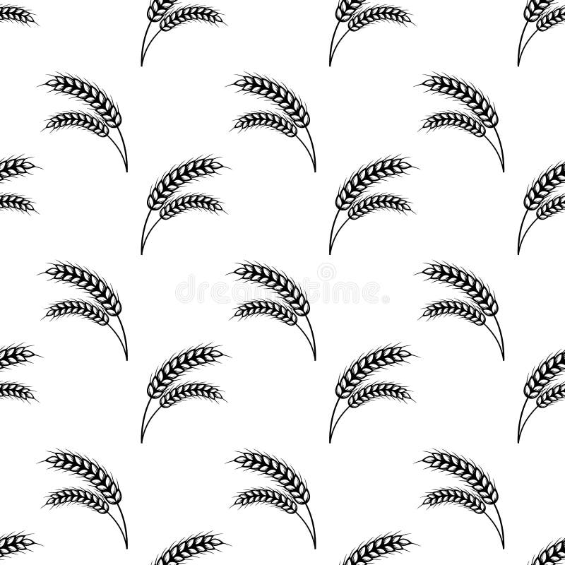 Wheat Seamless Pattern. Vector Seamless Pattern with Wheat Ears Stock ...