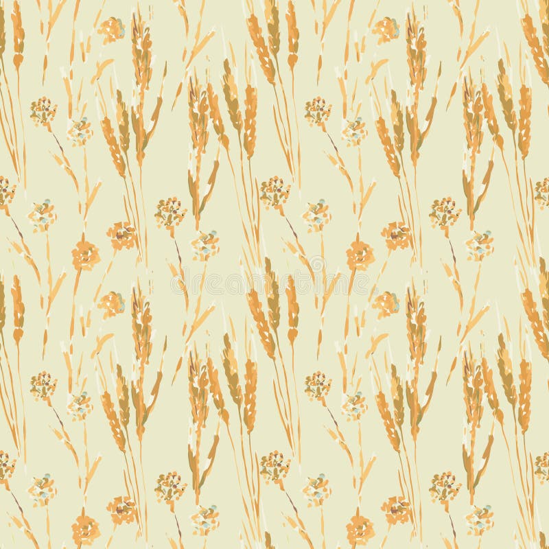 Wheat seamless pattern stock vector. Illustration of countryside - 49506883